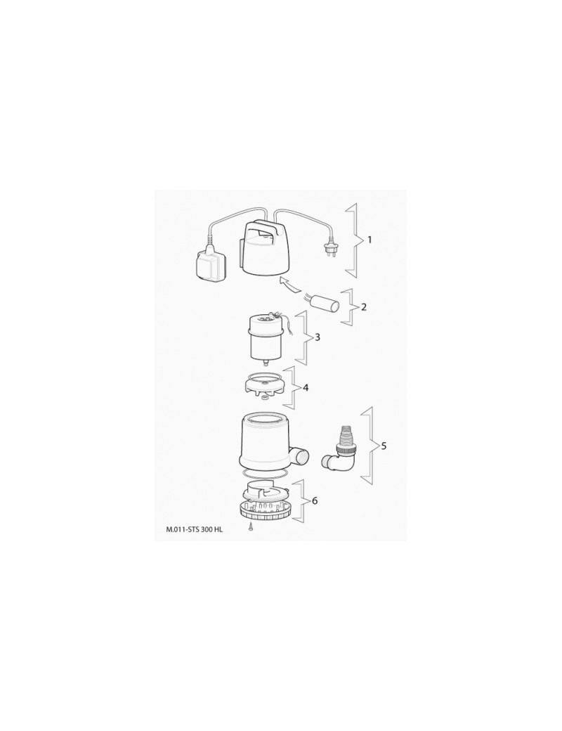 STS 300 HL pompa sommersa monofase marina per svuotare pozzi cisterne ...